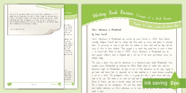  Writing A Review Of A Book Example Critical Book Review Example From 