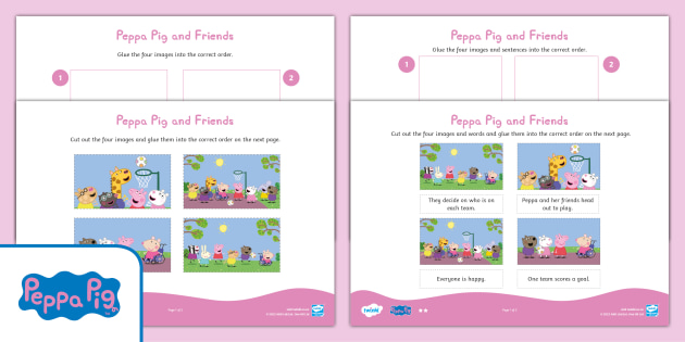 FREE! - Peppa Pig Friendship Story Sequencing (teacher made)
