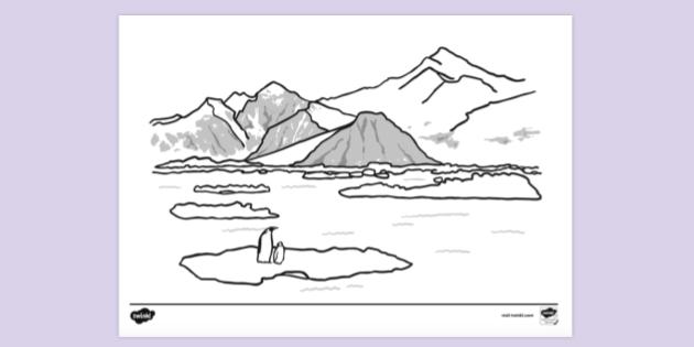 Antarctic Colouring Sheet | Colouring Sheets | Twinkl