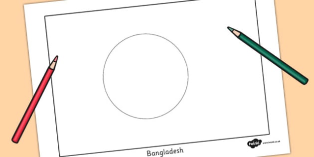 Bangladesh Flag Colouring Sheet (teacher made)
