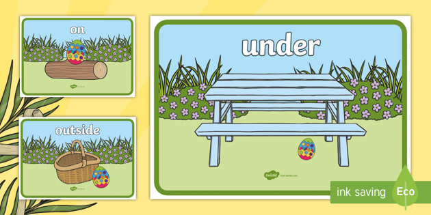 Easter Egg Positional Language Display Posters
