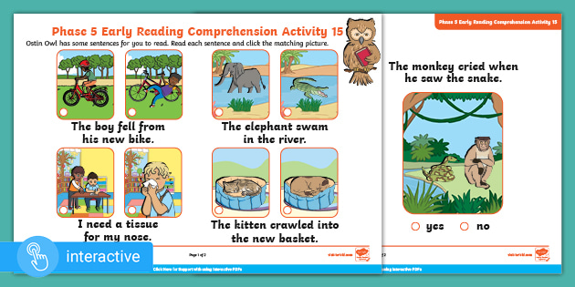Interactive PDF: Phase 5 Reading Comprehension Activity 15