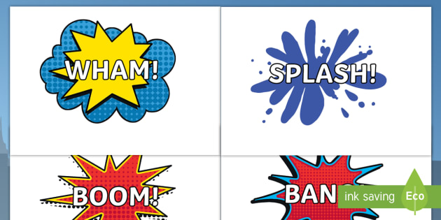 Comic Superhero Posters - superhero, words, display, poster, bulletin board