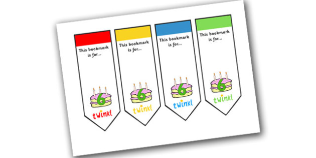 FREE! - 👉 Personalised Birthday Bookmarks | EYFS - Resources | Twinkl