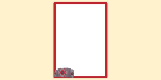 FREE! - Simple Blank Gaming Speakers Page Border | Page Borders | Twinkl