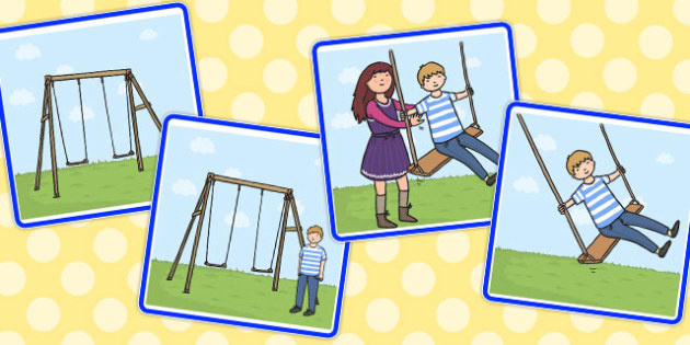 Sequencing Cards on the Swings (teacher made)