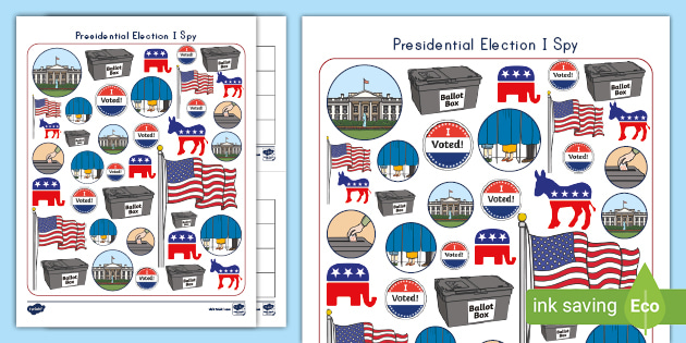 Presidential Election I Spy Activity (teacher made)