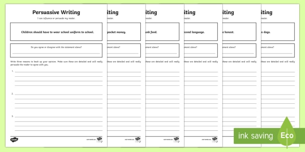 Persuasive Writing Activity Pack