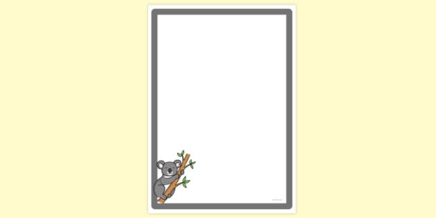 Koala Page Border | Page Borders | Twinkl