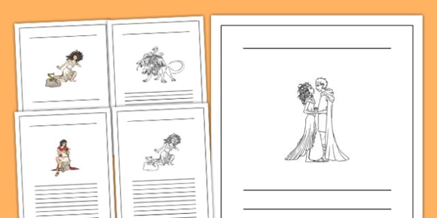 Orpheus and Eurydice Writing Frames (teacher made)