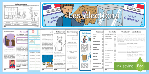Pack de resources : Les élections présidentielles - niveau 1