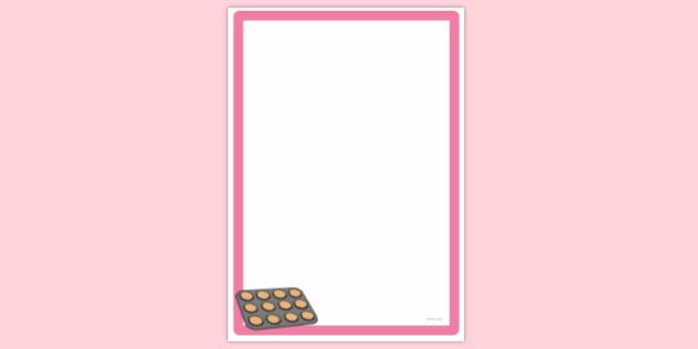 FREE! - Simple Baking Tray Page Border | Page Borders | Twinkl