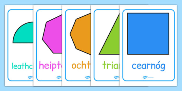 2D Shapes in Irish | Acmhainní Gaeilge | Twinkl