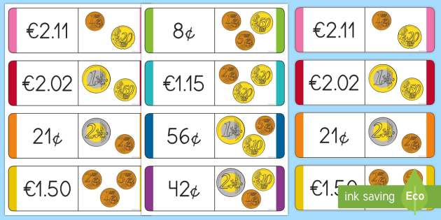 Euro Coin Value Loop Cards - money, europe, european union, currency, euros