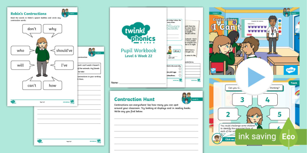 Phonics Contractions | twinkl.ca
