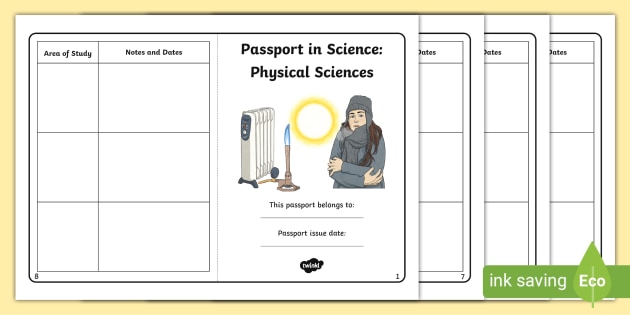 Year 3 Physical Sciences Passport Booklet (teacher made)