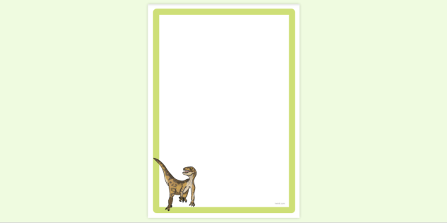 FREE! - Simple Blank Raptor Page Border | Page Borders | Twinkl