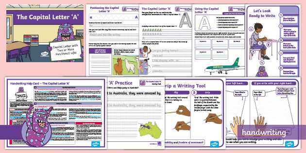 Twinkl Handwriting: The Capital Letter 'A' EYFS/KS1 Activity Pack