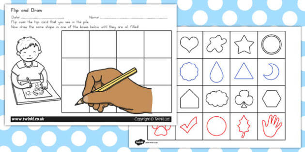 Flip and Draw Fine Motor Skills Sheets Cards Activity (Australia)