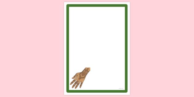 FREE! - Simple Blank Henna Page Border | Page Borders | Twinkl