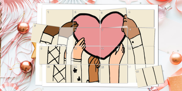 Valentine's Day | Love Heart | Friendship | Sticker Puzzle