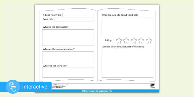 Interactive PDF Book Review KS1 (Teacher-Made)