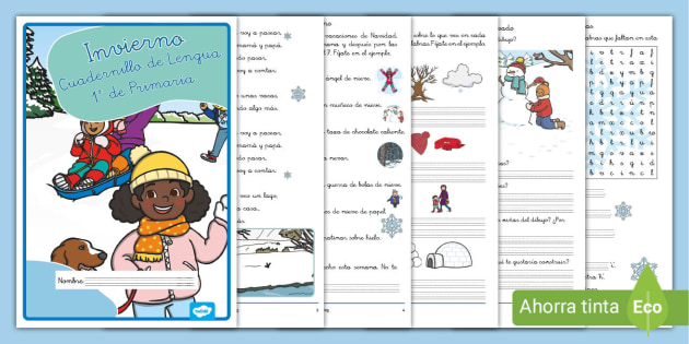 Cuadernillo de Lengua: Invierno - 1º de Primaria