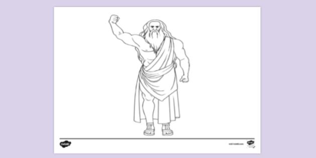 FREE! - Zeus Colouring | Colouring Sheet (teacher made)