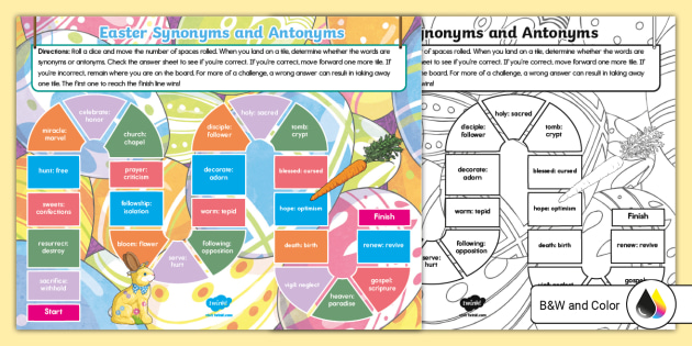 Synonymantonym Game Board