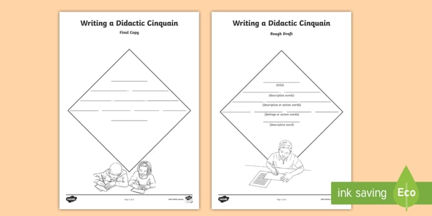 Printable Cinquain Template Printable Word Searches