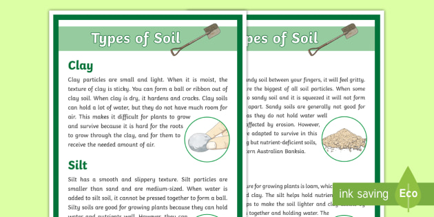Soil Types Large Information Poster