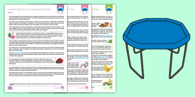 EYFS Ages 0-5 Spring Large Activity Trays Planning Pack