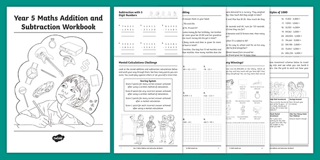 Year 5 Maths Addition and Subtraction Activity Booklet