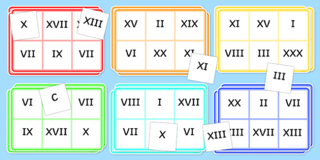 Roman Numerals Bingo and Lotto Pack - roman numerals, roman, numeral, bingo