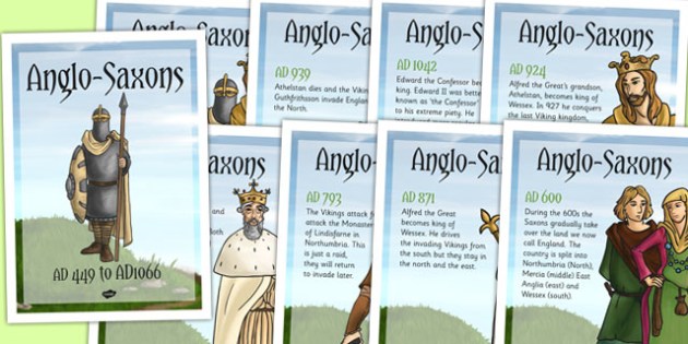 Anglo Saxons Timeline Posters - anglo saxon, timeline, history