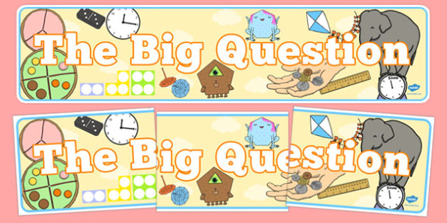 The Big Question Display Banner