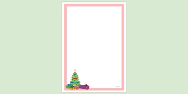 FREE! - Simple Blank Christmas Tree Page Border
