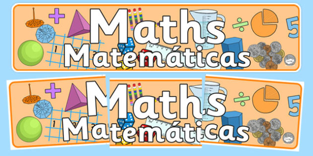 Maths Display Banner Spanish Translation