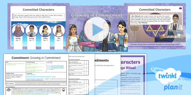 PlanIt RE: Commitment: Growing in Commitment Year 5 Lesson 2