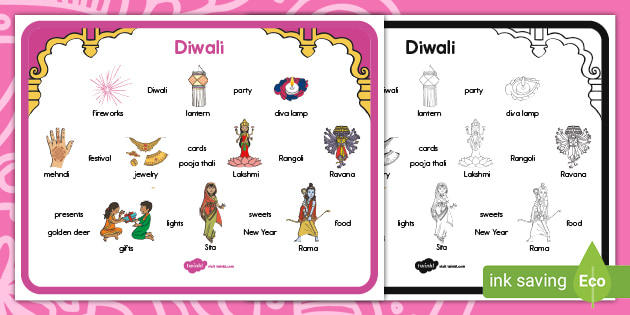 Diwali Word Mat - Diwali Teaching Resources - Twinkl