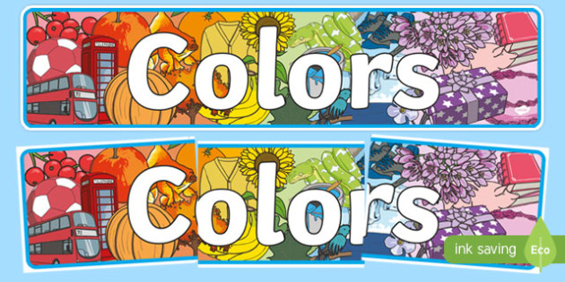 Colors Banner (teacher made)