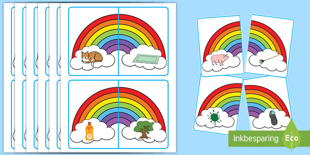 Rymwoorde Paskaarte Legkaart (teacher made)