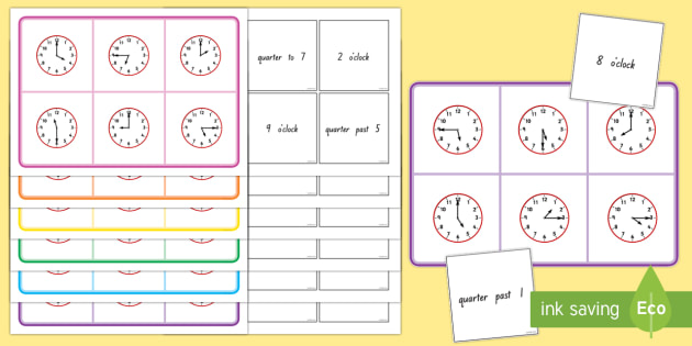 Mixed Time Bingo (teacher made)