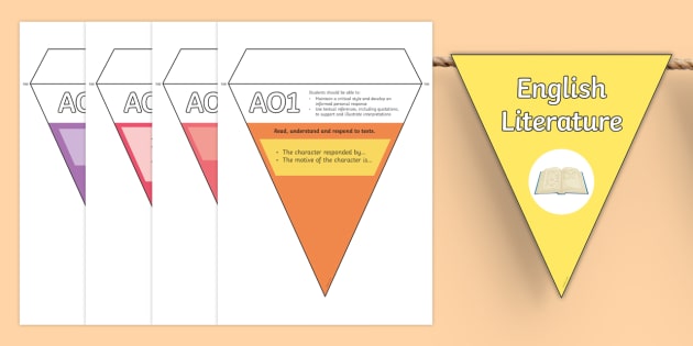 GCSE English Literature Assessment Objectives Display Bunting