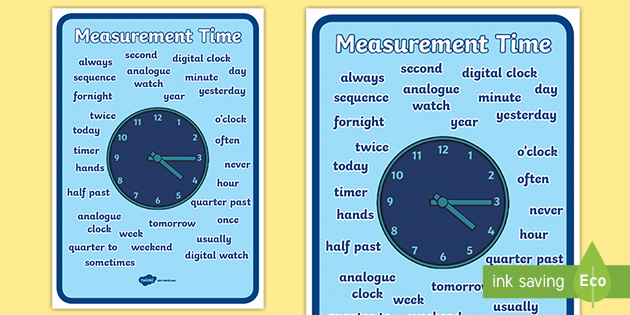 Key Stage 1 Measurement Time Poster