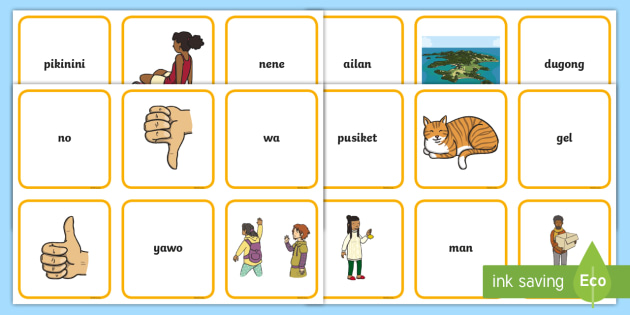 Torres Strait Islanders Creole Language Matching Cards - The Ways In Which