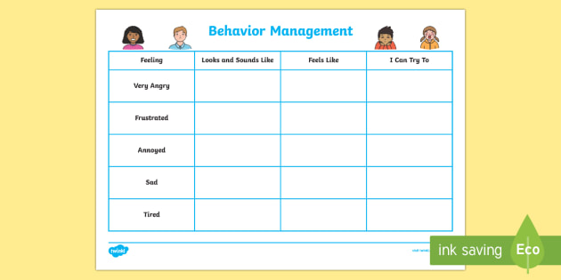 Behavior Management Worksheets Simple Classroom Management