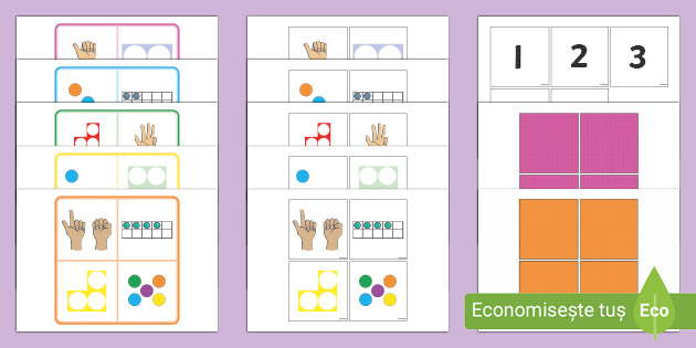 Subitizarea numerelor până la 5 – Joc Bingo