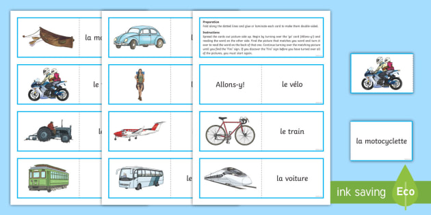 Transport Card Game French