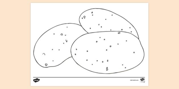 Potatoes Colouring Sheet | Colouring Sheets